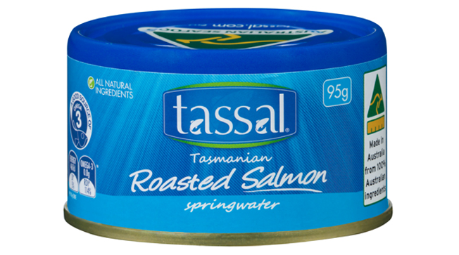 Tassal Tasmanian Roasted Salmon in Springwater 95g - Tassal Tassie Salmon