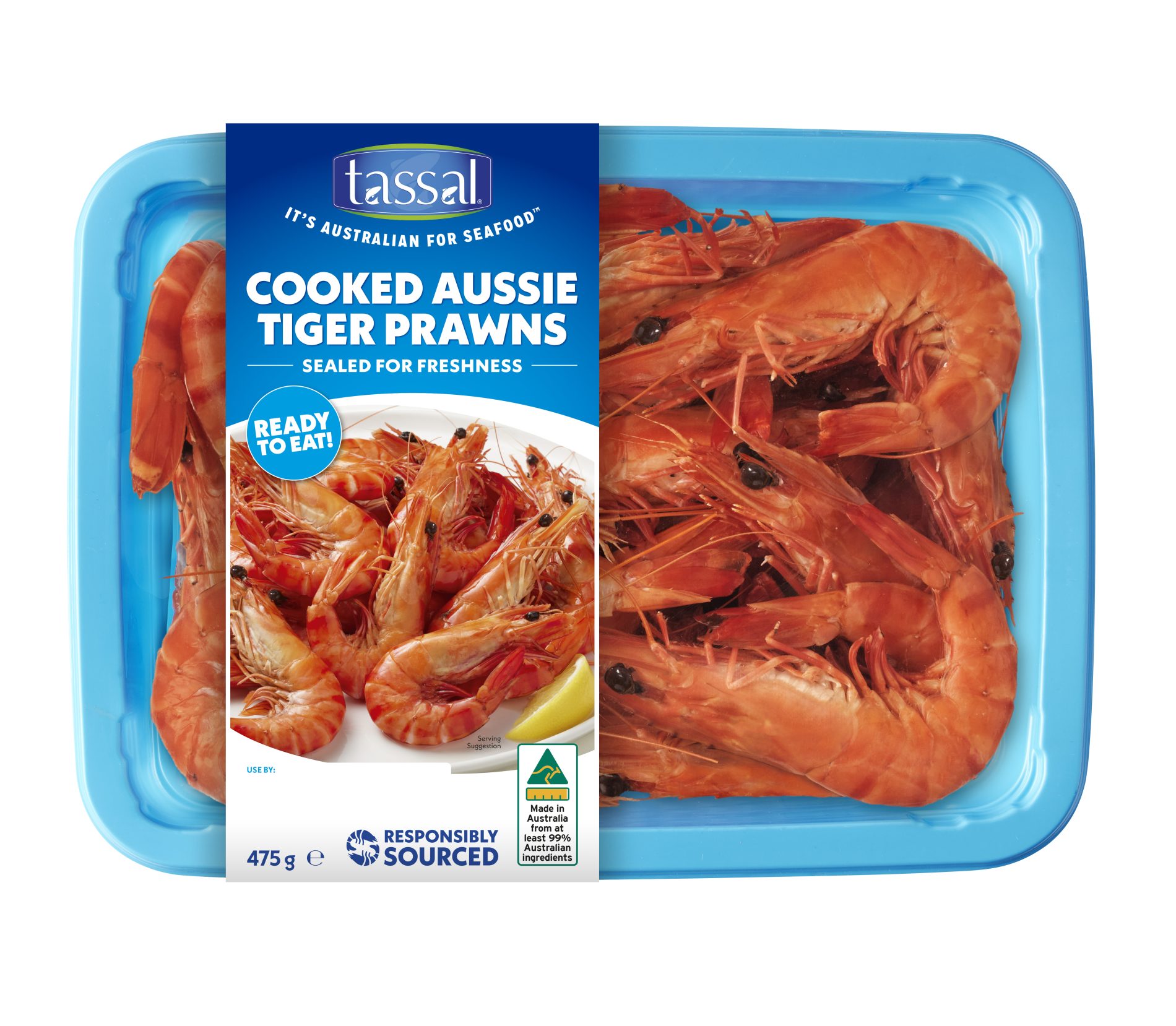 17360 Tassal Prawns 475g MAP Packaging Label Cooked RENDER - LR22 (005 ...